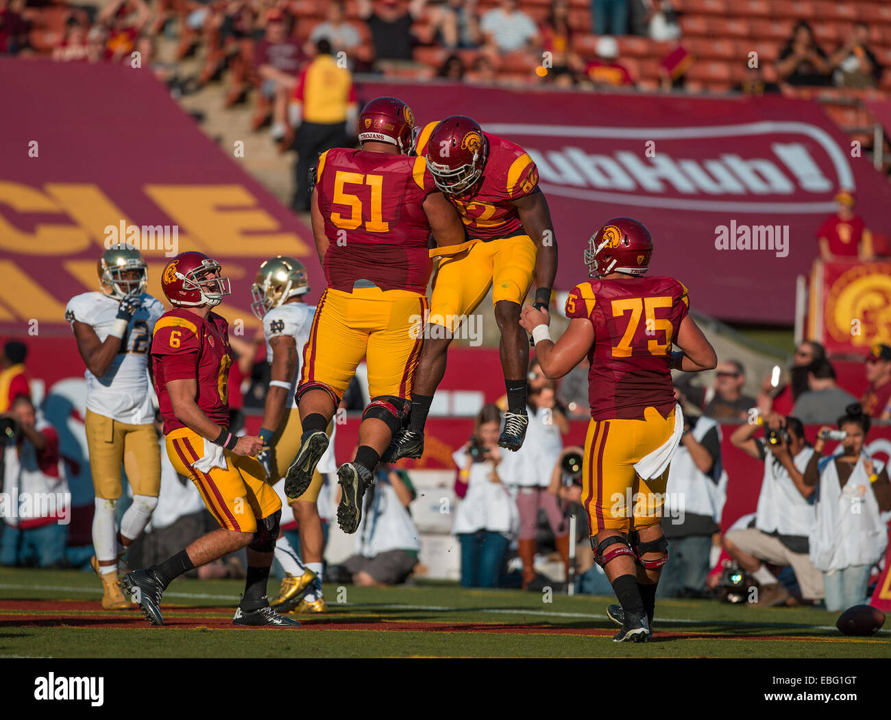 Los Angeles, CA, USA. 29th Nov, 2014. USC tight end (82) Randall Telfer ...