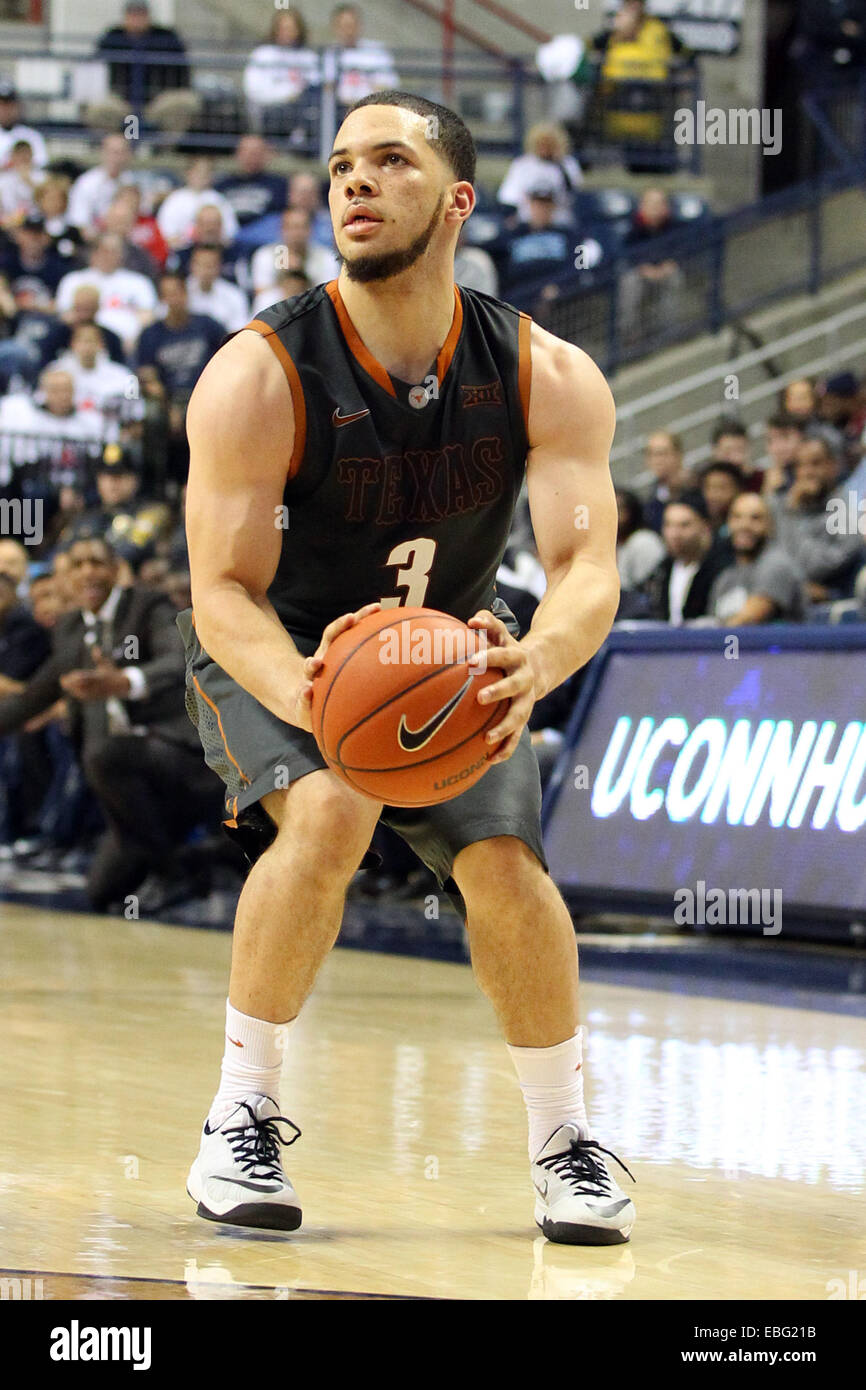 Storrs, Connecticut, USA. 30th Nov, 2014. Texas Longhorns guard Javan ...