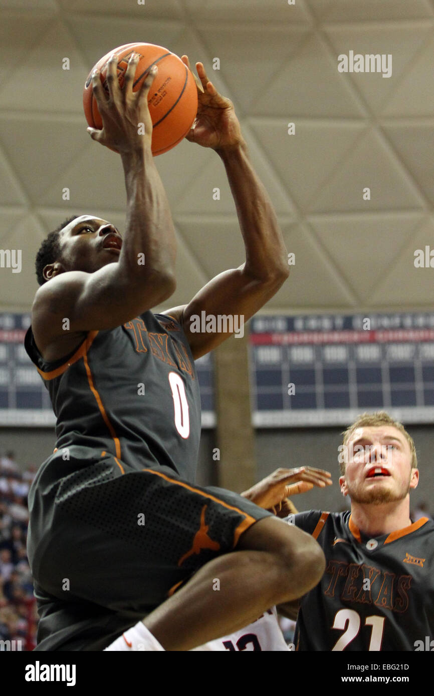 Storrs, Connecticut, USA. 30th Nov, 2014. Texas Longhorns guard Kendal ...