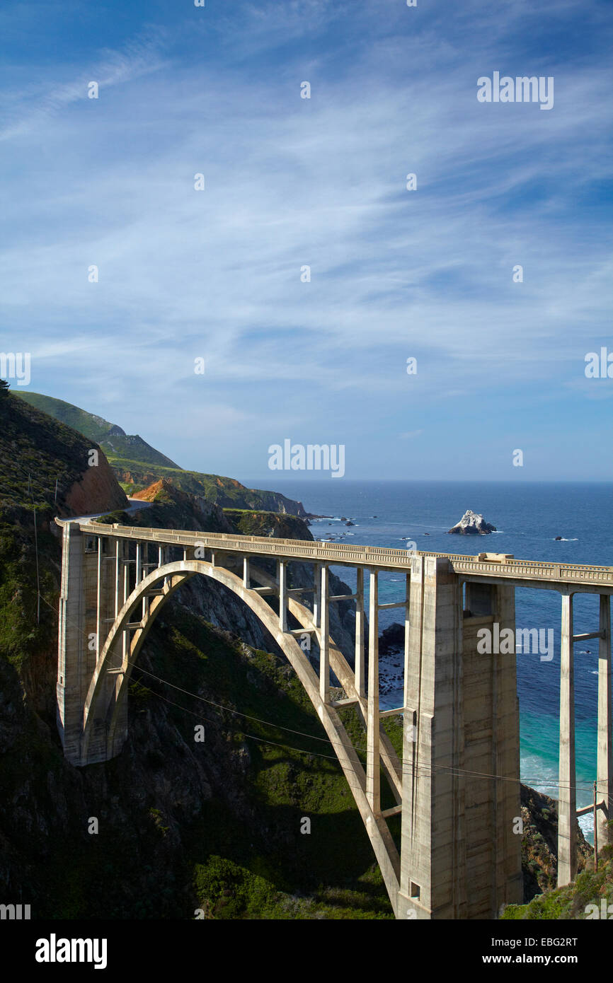 Reinforced concrete open spandrel arch bridge hi-res stock photography ...