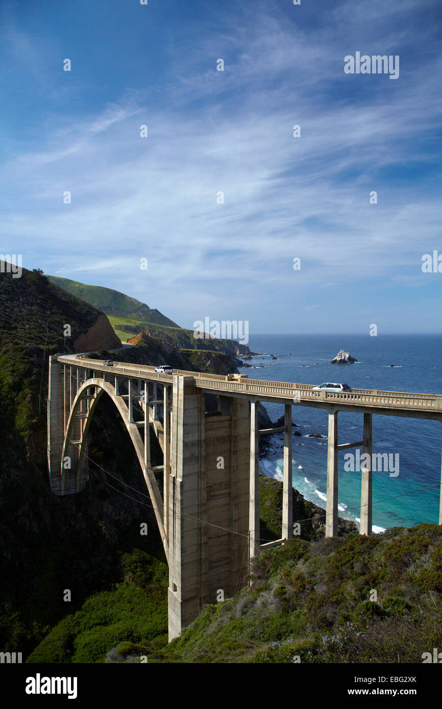 Bixby creek bridge concrete open spandrel arch bridge big sur ...
