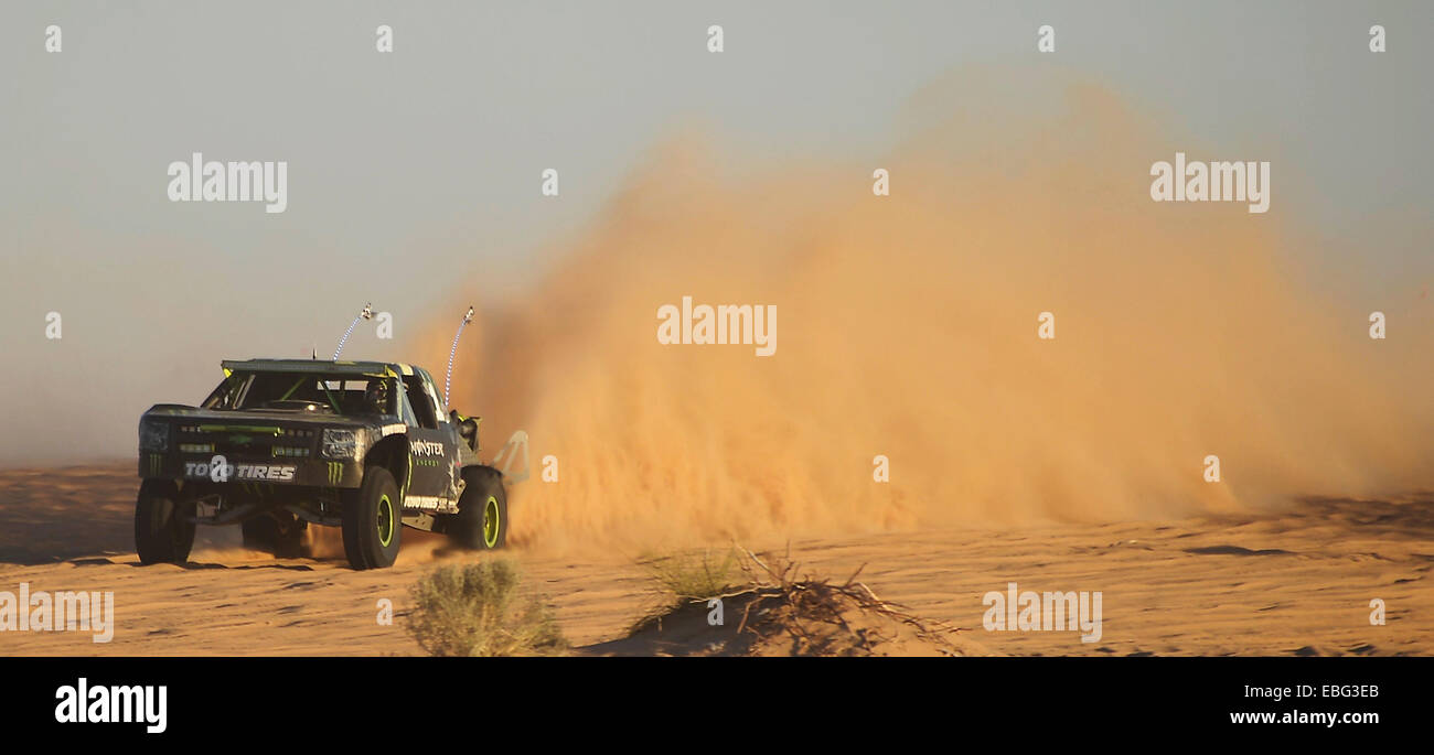 BJ Baldwin hits the sand drags with the Monster Trophy truck Friday, as ...
