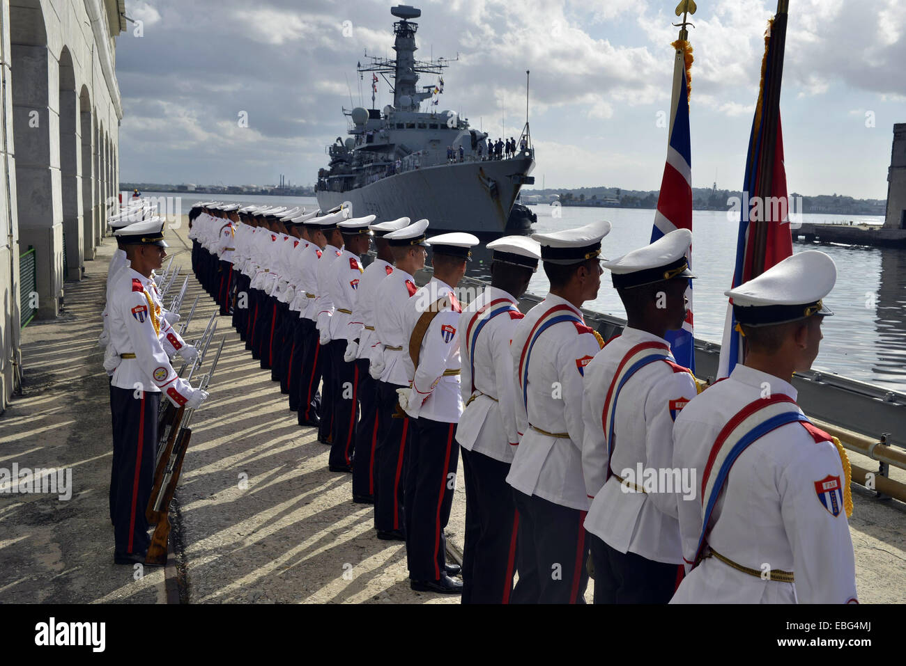 Havana, Cuba. 30th Nov, 2014. Members of the Revolutionary War Navy of ...