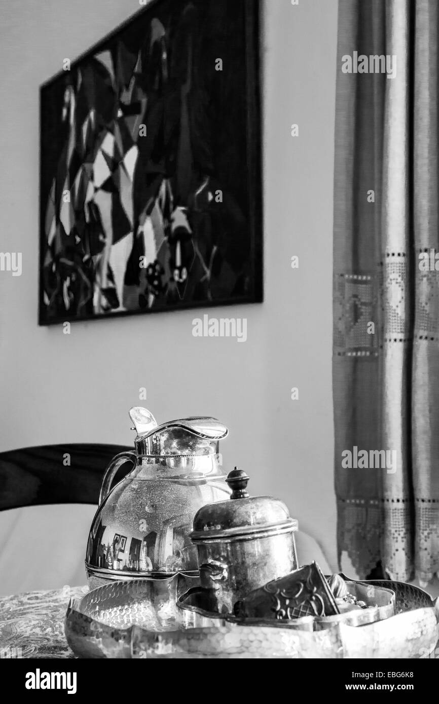 Silverware collection room Black and White Stock Photos & Images - Alamy