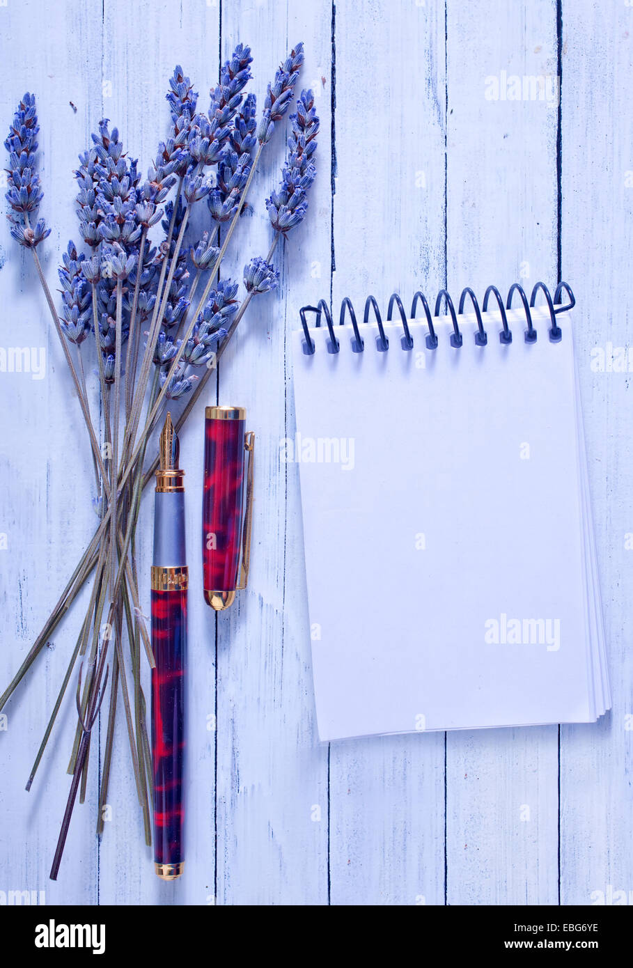 lavender and note Stock Photo - Alamy