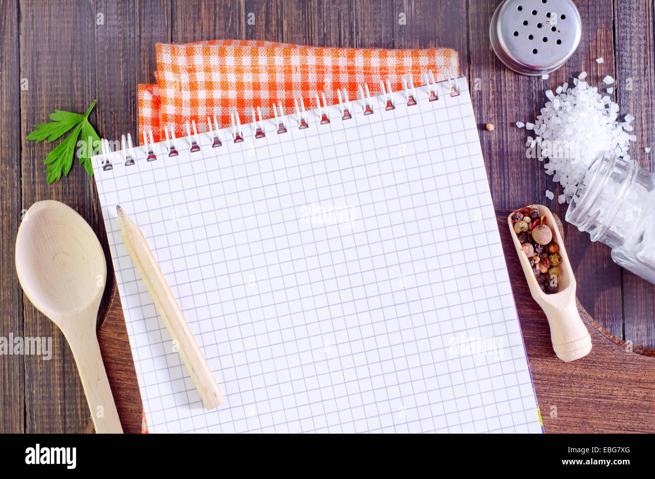 note for recipe Stock Photo - Alamy