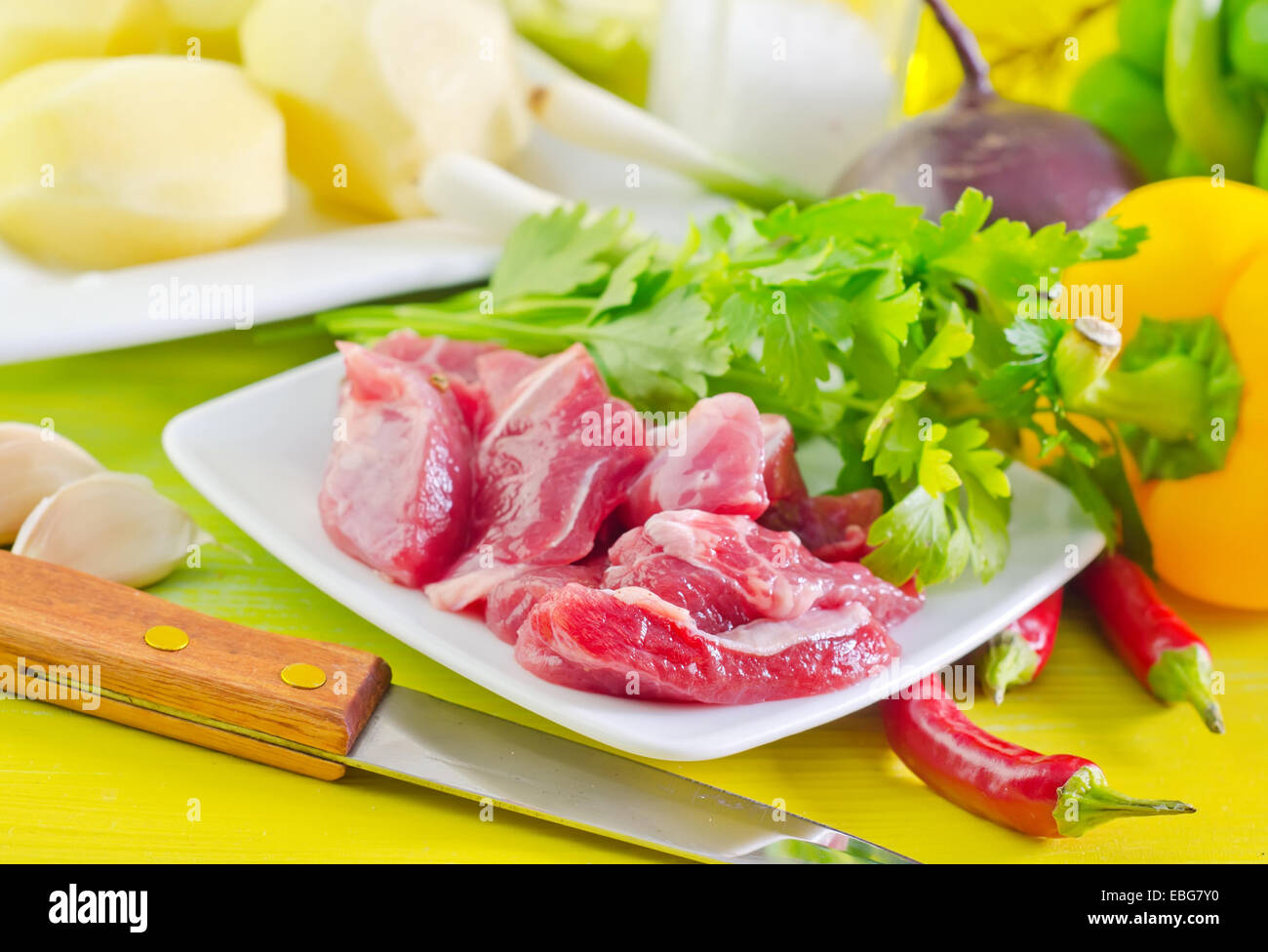 meat and vegetables Stock Photo - Alamy