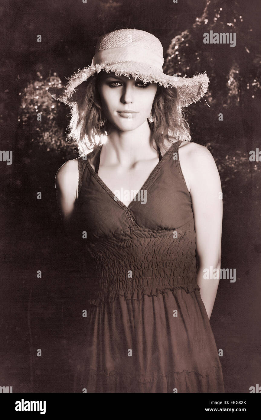 Young woman classic portrait Stock Photo - Alamy