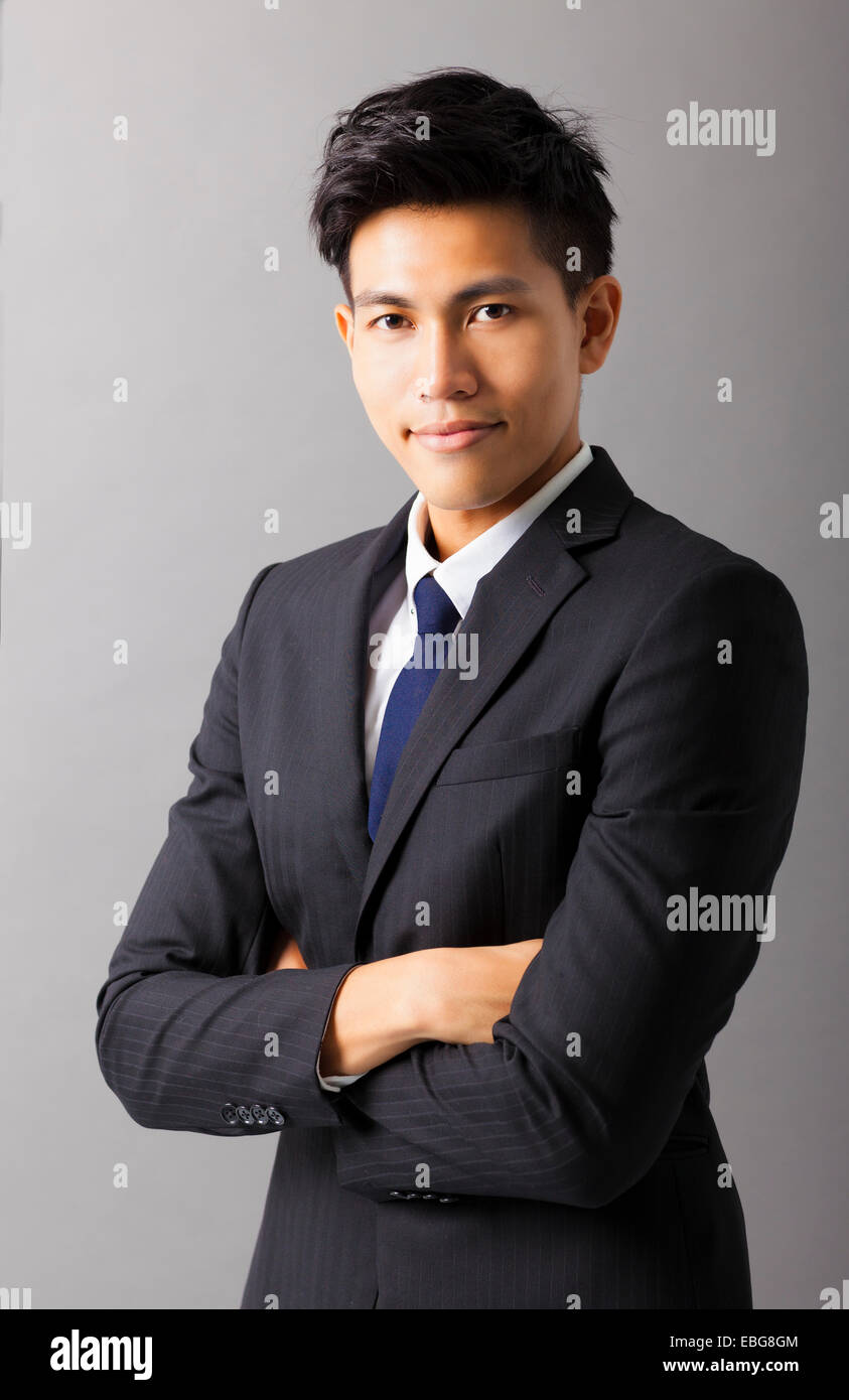 young smiling asian businessman Stock Photo - Alamy