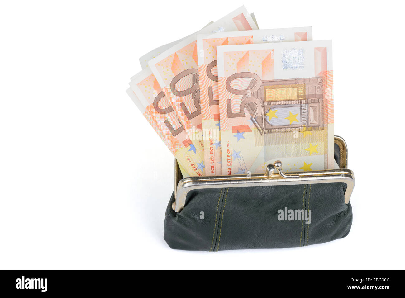 Full wallet on a white background Stock Photo - Alamy