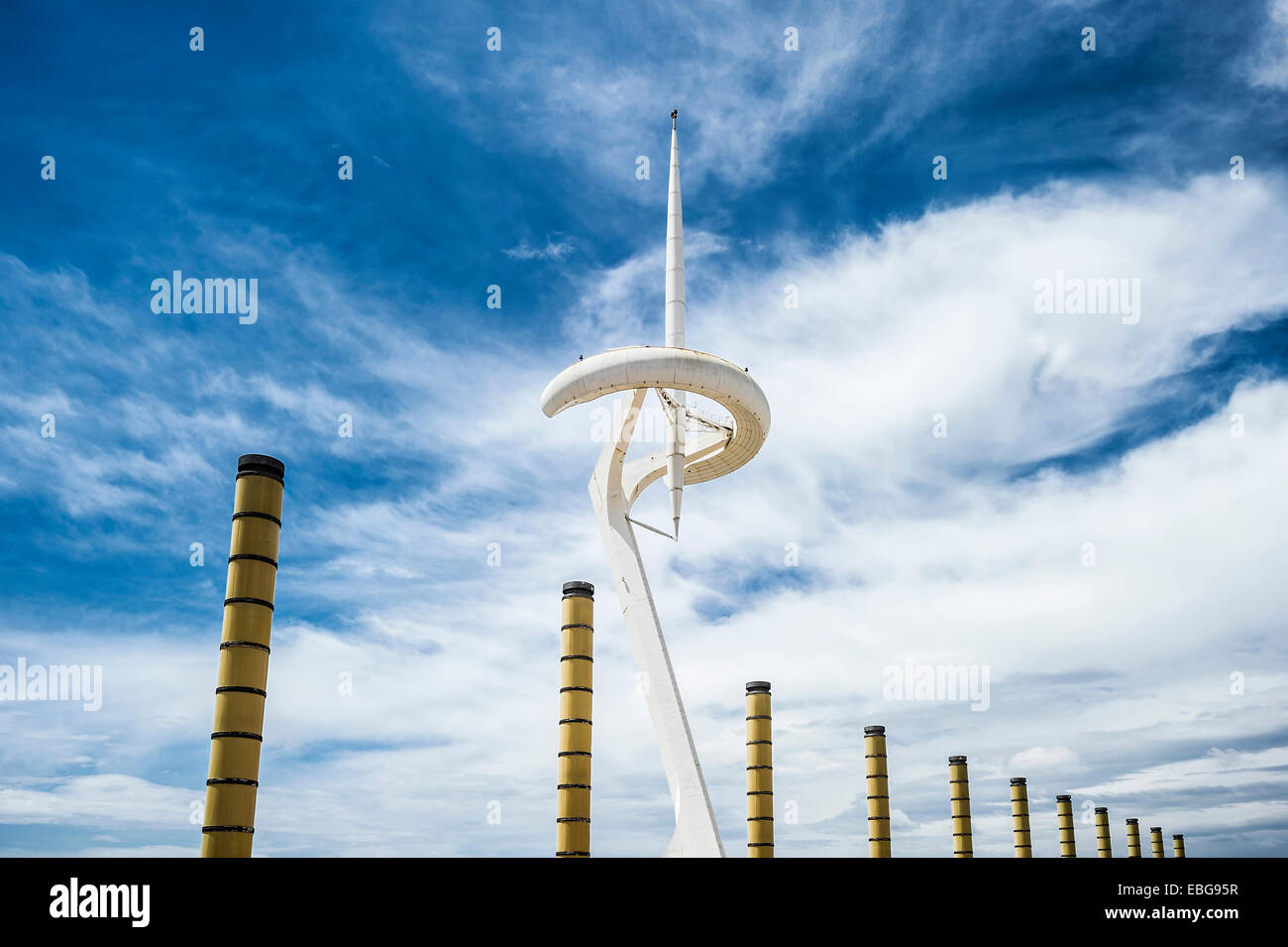 Lamps and transmission tower, by architect Santiago Calatrava, Olympic ...