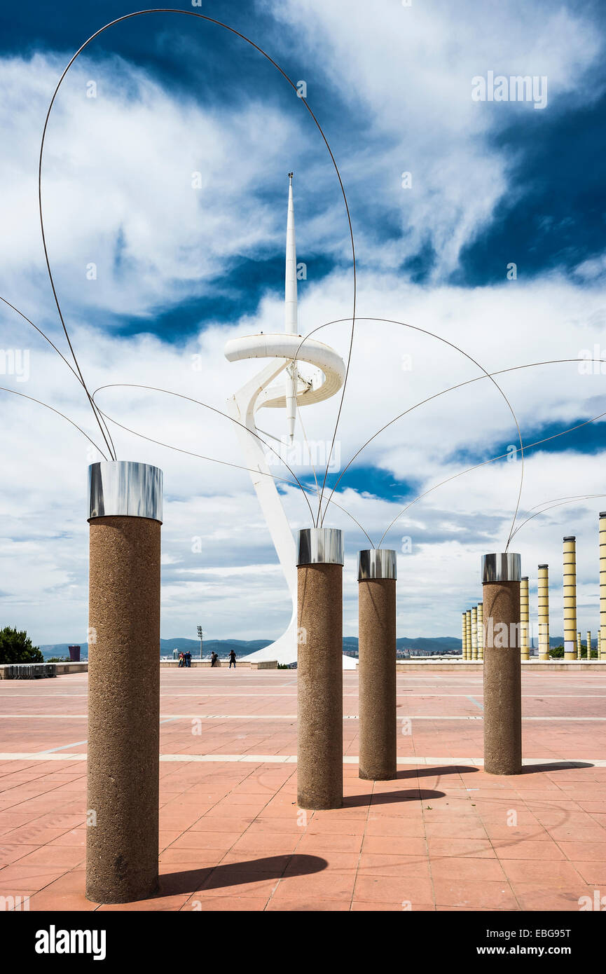 Lamps and transmission tower, by architect Santiago Calatrava, Olympic ...