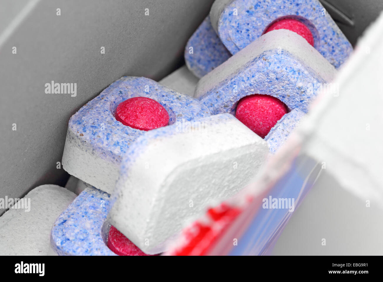 Dishwasher tablets close-up, background Stock Photo - Alamy