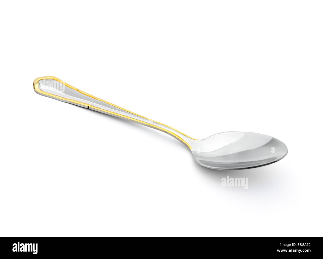 Teaspoon on a white background closeup isolate Stock Photo - Alamy