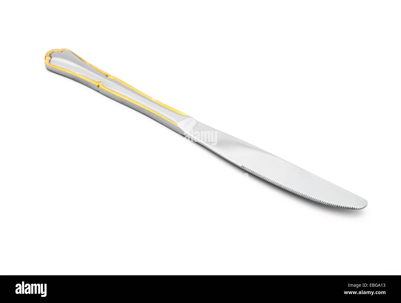 Knife on a white background closeup isolate Stock Photo - Alamy