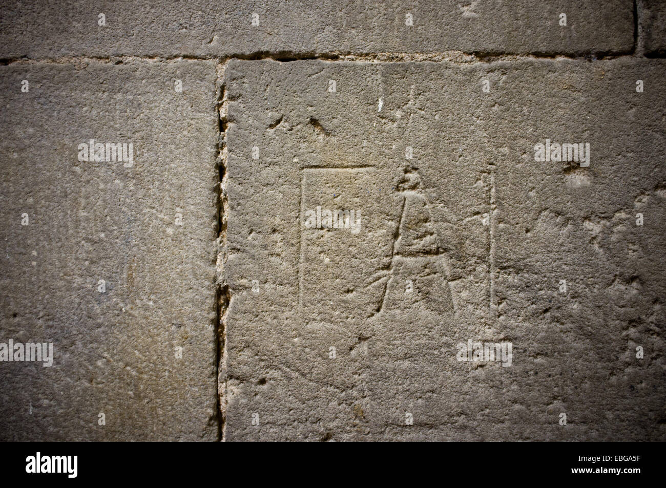 Old mark of La FAI on a wall in Barcelona. The Iberian Anarchist ...