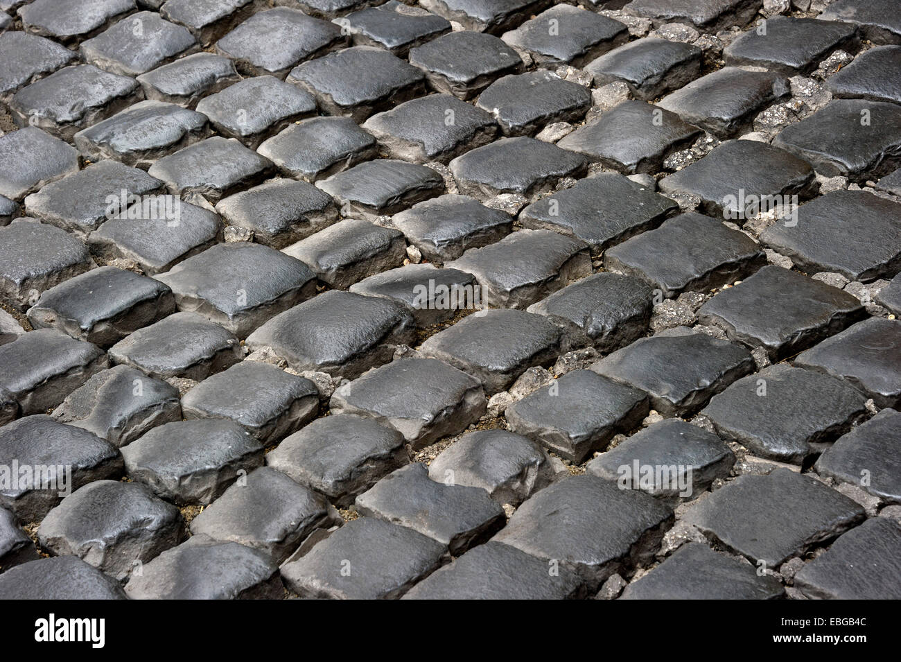 Loose cobblestones in the historic centre of Rome, Rome, Lazio, Italy ...