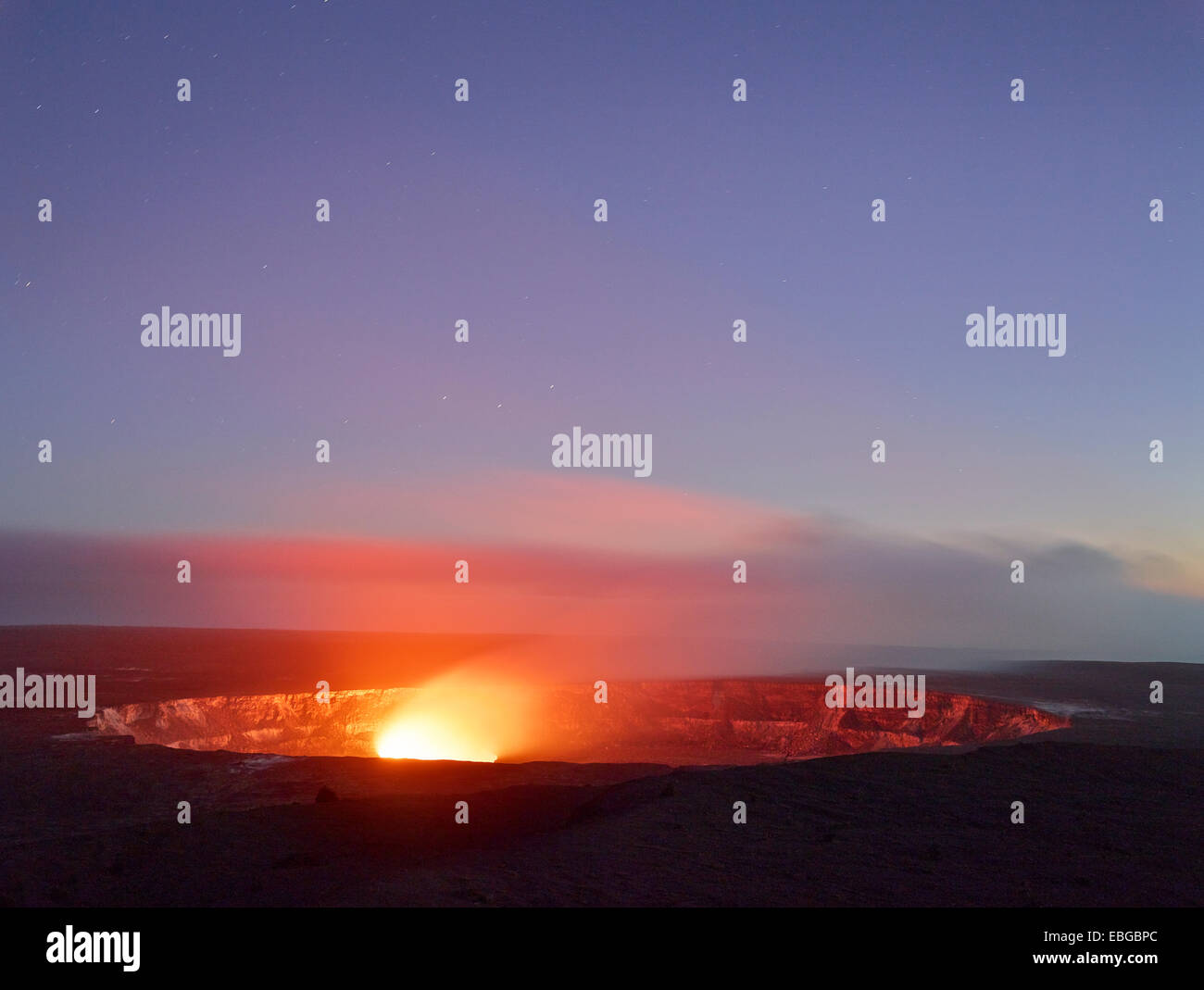 Halema'uma'u or Halemaumau crater, Kilauea crater, volcanic eruption ...
