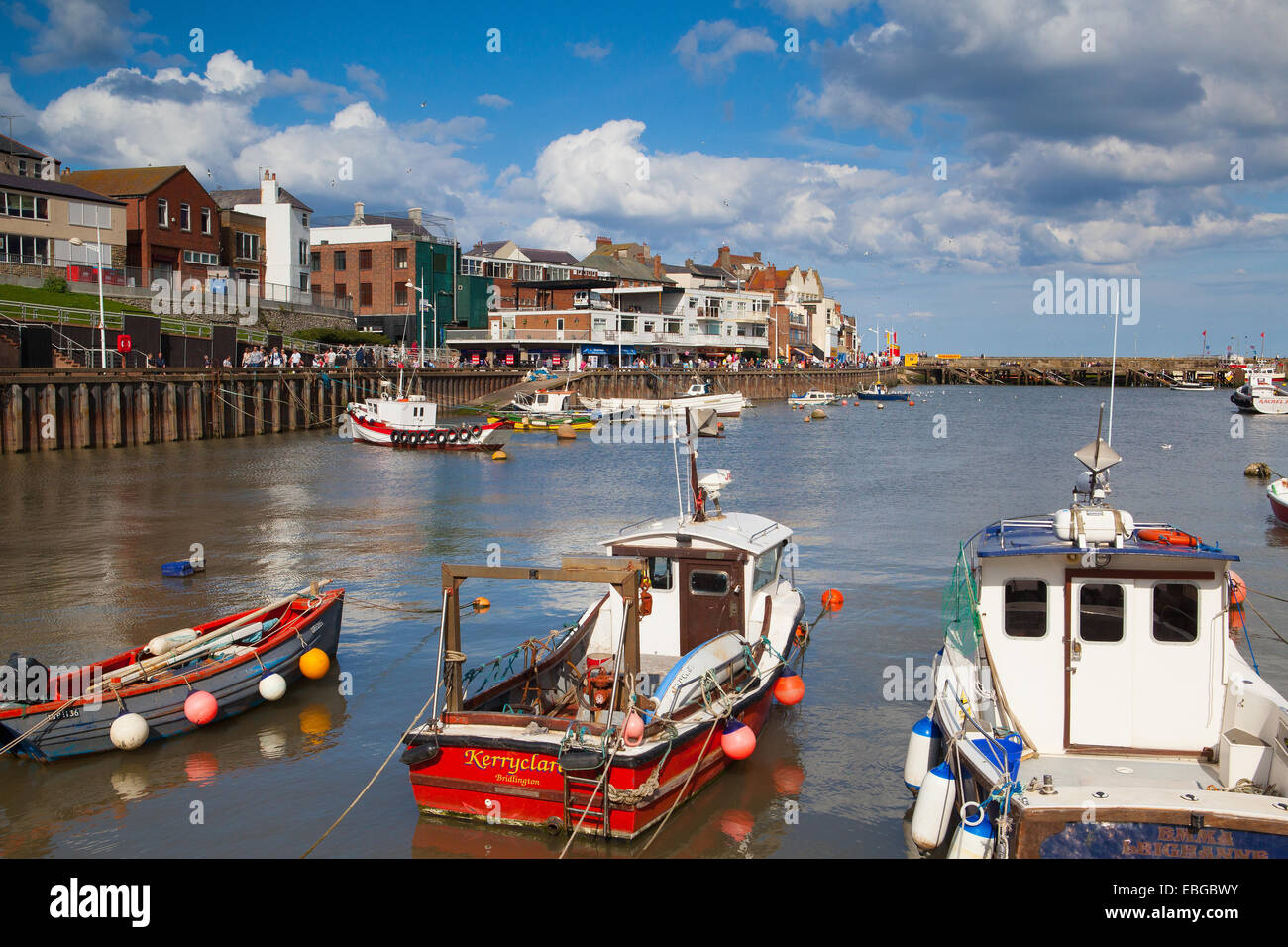 Bridlington,England-June 15,2012: Bridlington is a smallish harbour ...