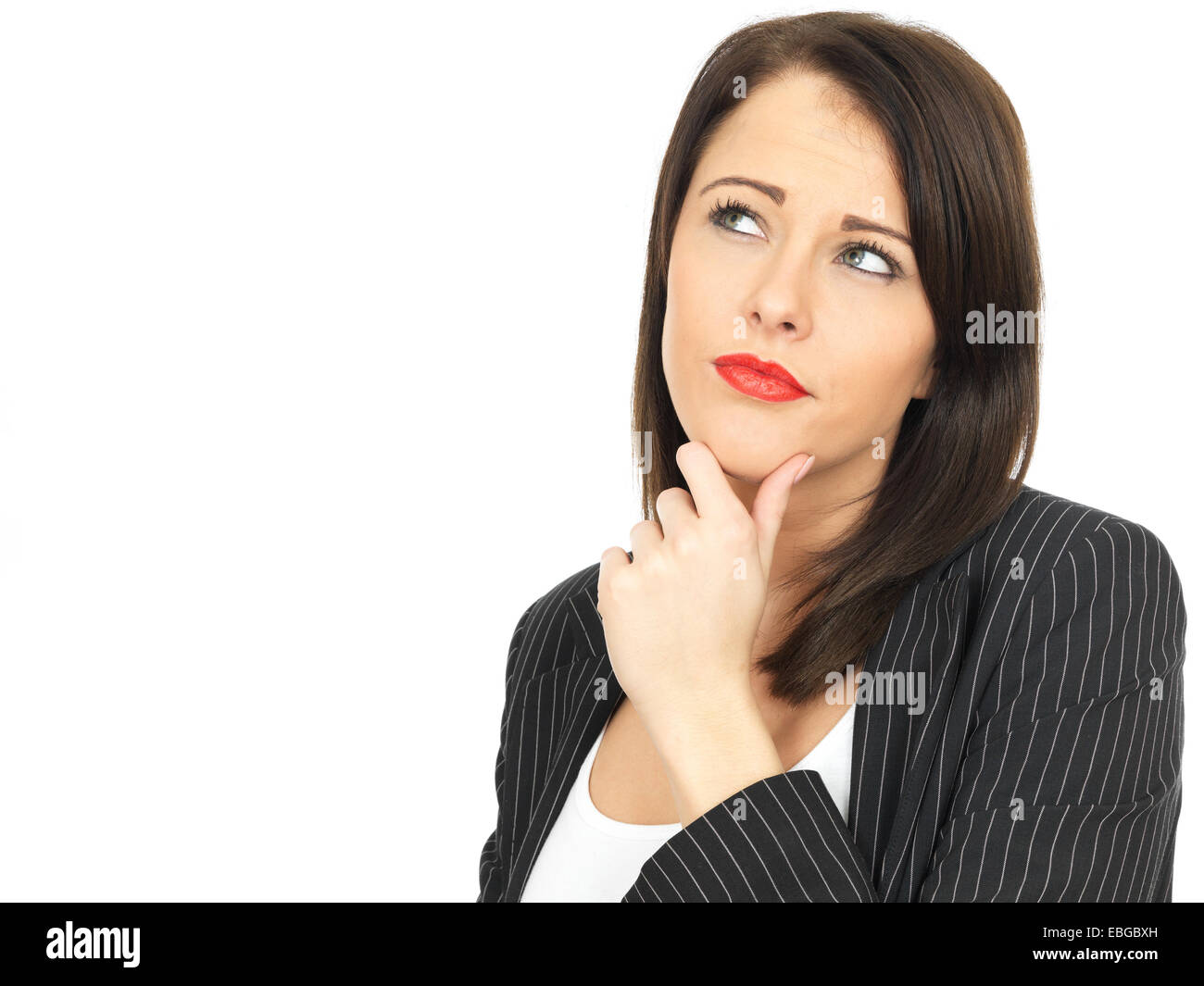 Attractive Thoughtful Young Business Woman Stock Photo - Alamy Attractive Thoughtful Young Business Woman Stock Photo - Alamy