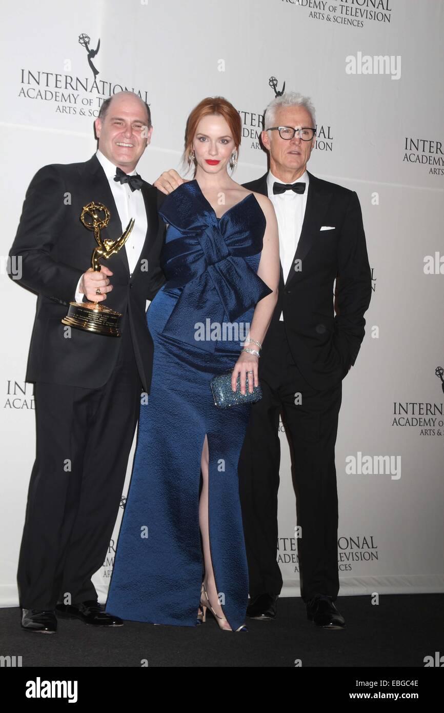 New York, New York, USA. 24th Nov, 2014. L-R MATTHEW WEINER CHRISTINA ...