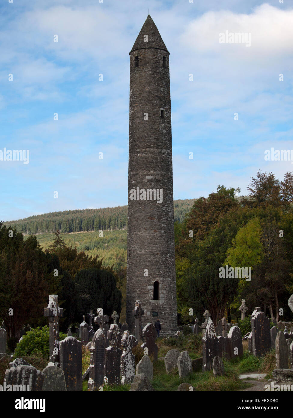 The ancient monastic settlement of Glendalough in County Wicklow ...