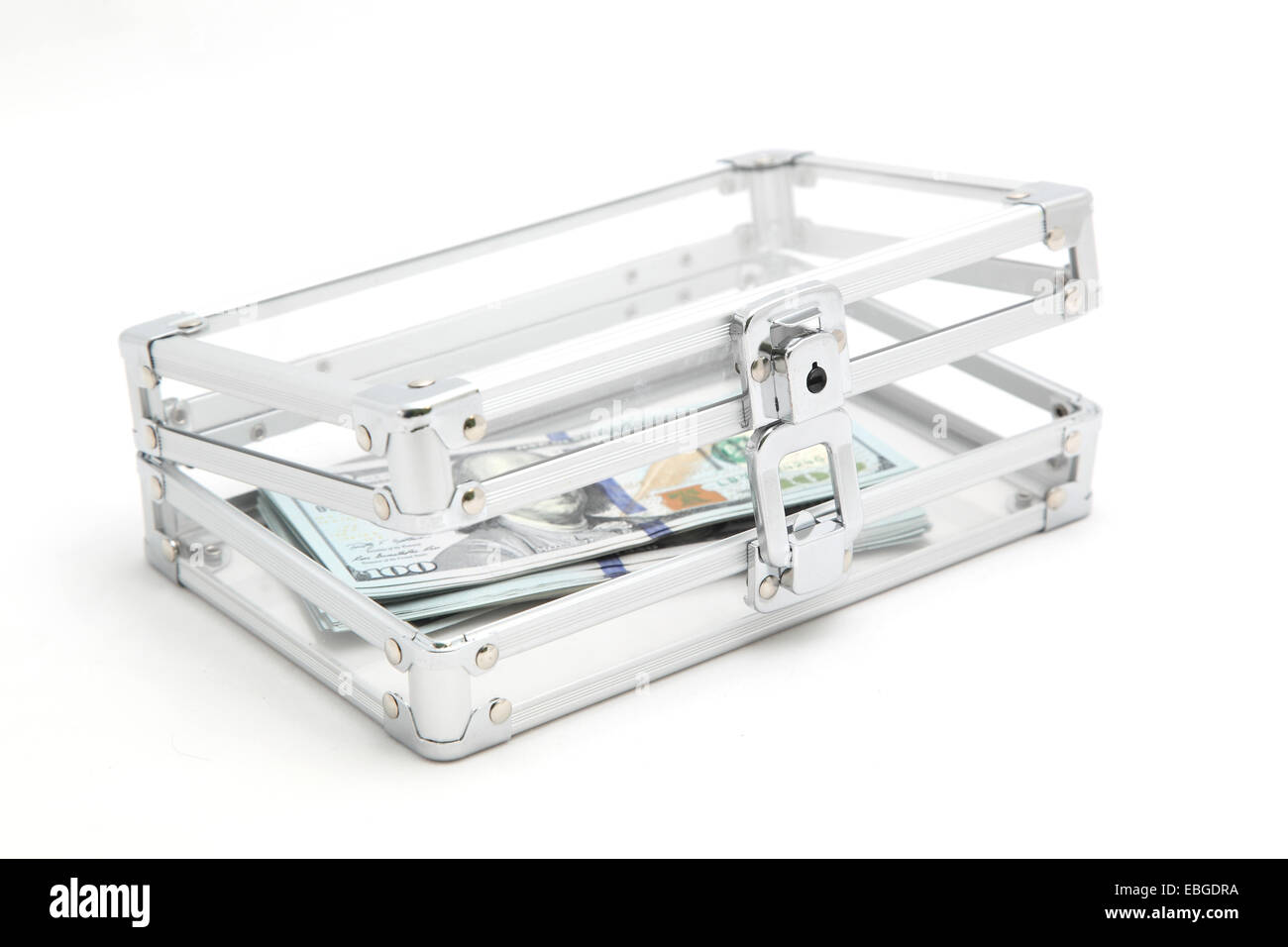 Case with money on a light background Stock Photo - Alamy