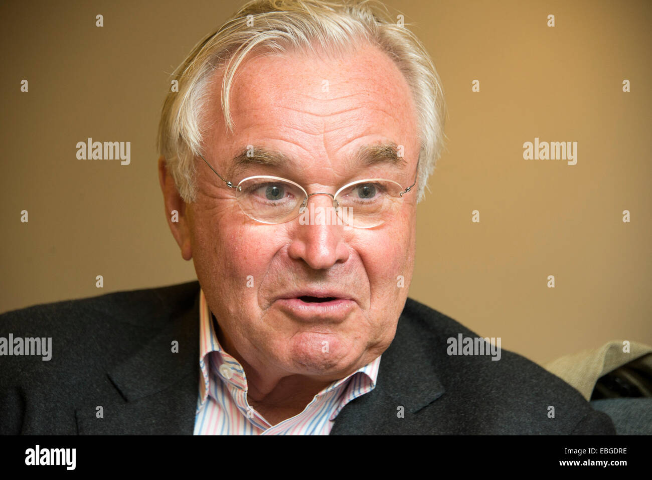 Portrait of Sven Hagströmer who is a Swedish financier and businessman ...
