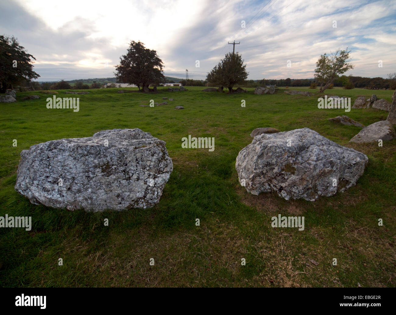 A stone circle in County Wicklow, Ireland Stock Photo - Alamy