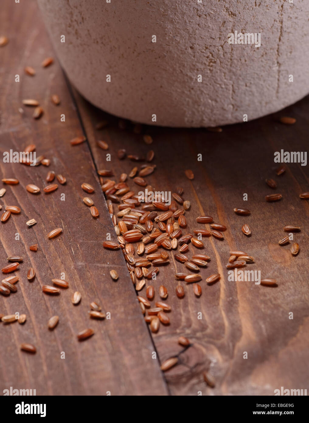 wild red rice in bowl Stock Photo - Alamy