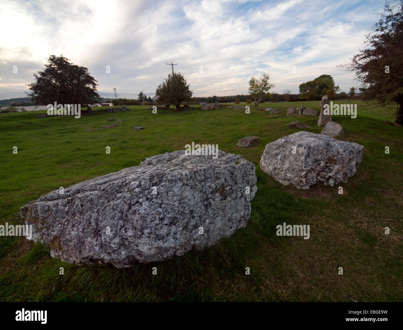 A stone circle in County Wicklow, Ireland Stock Photo - Alamy