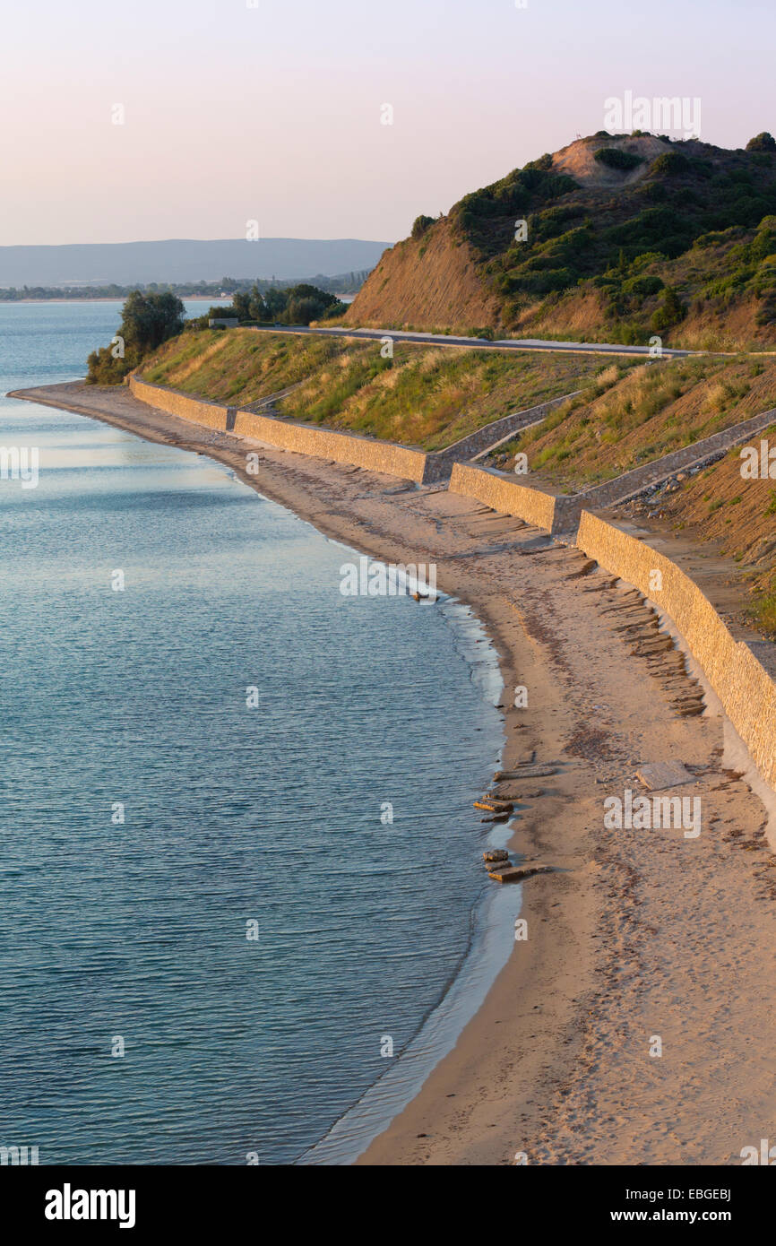 Anzac Cove, Gallipoli Peninsular, Canakkale Province, Turkey. The beach ...