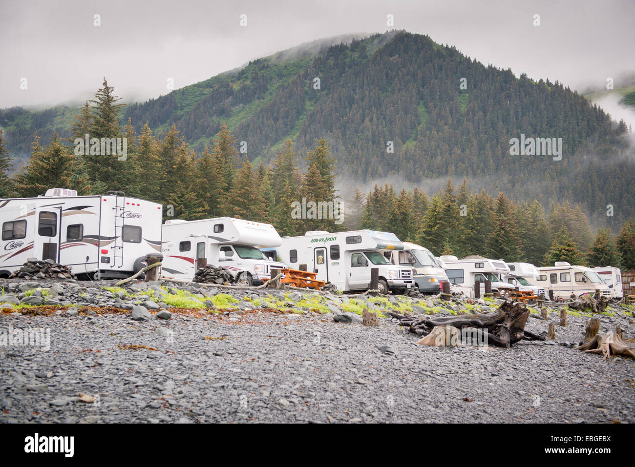 RV park in Seward, Alaska Stock Photo - Alamy