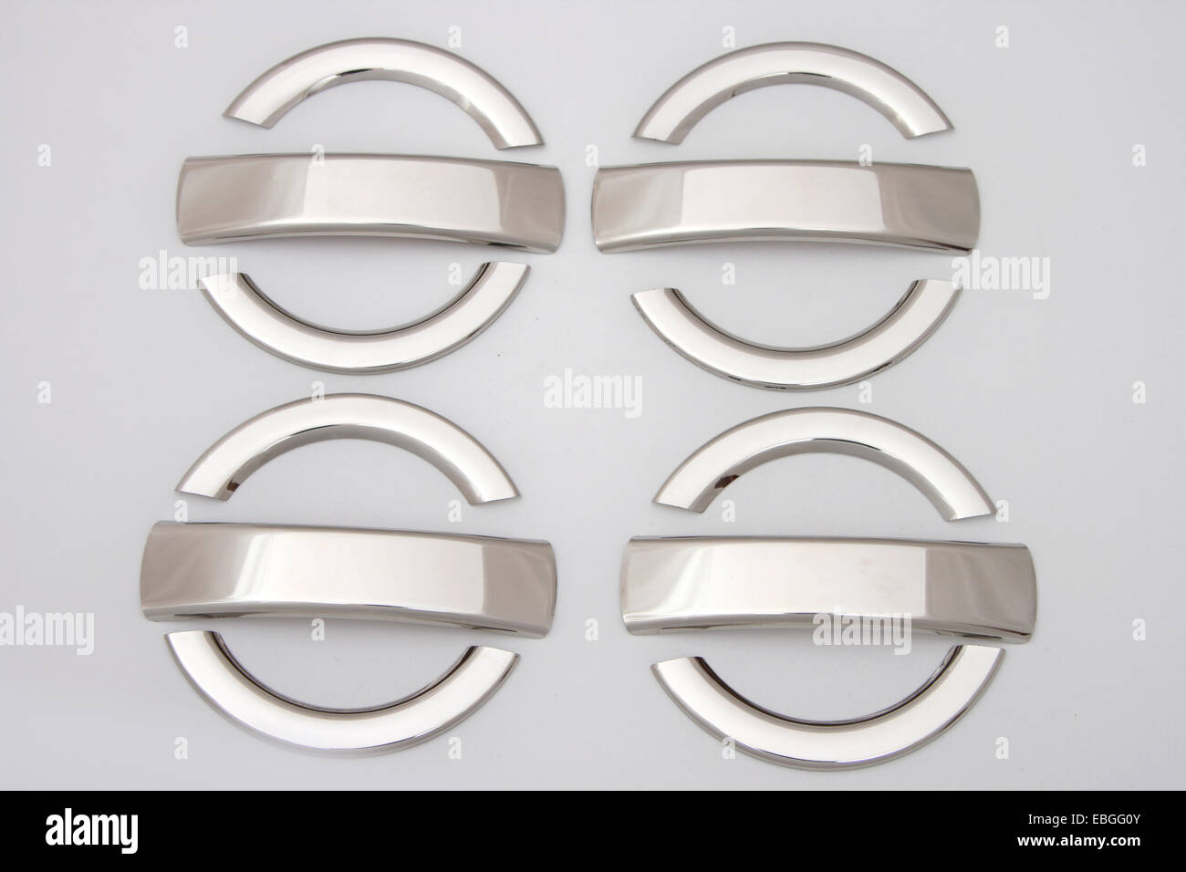 chrome handle car isolated on white background Stock Photo - Alamy