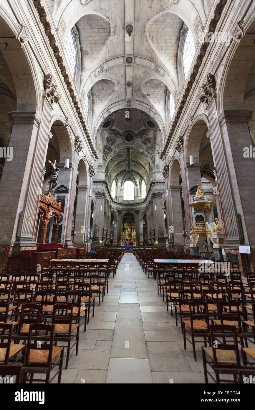 France paris interior saint sulpice hi-res stock photography and images ...