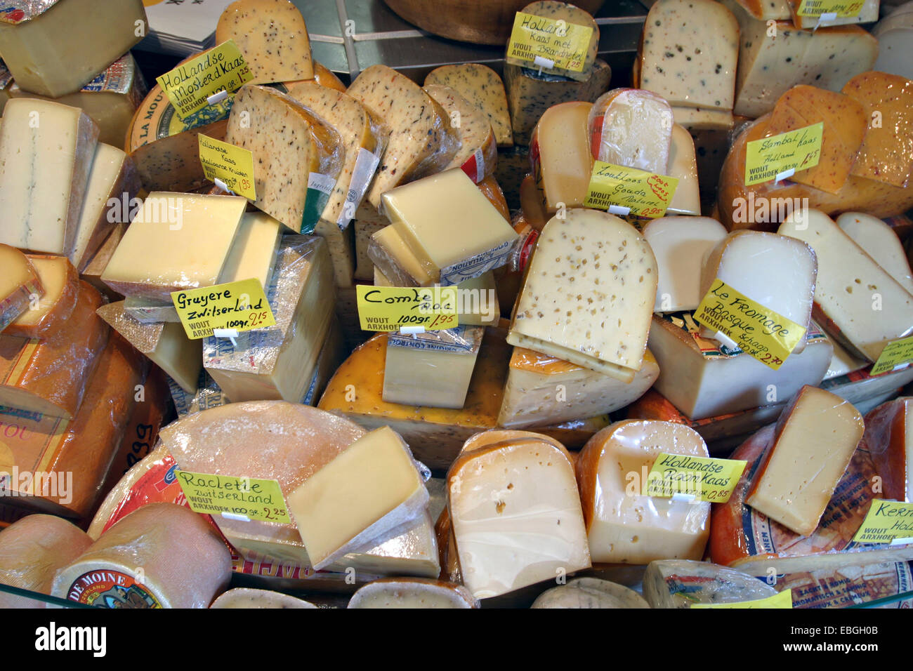 Cheese Display in Shop, Amsterdam, Netherlands Stock Photo - Alamy