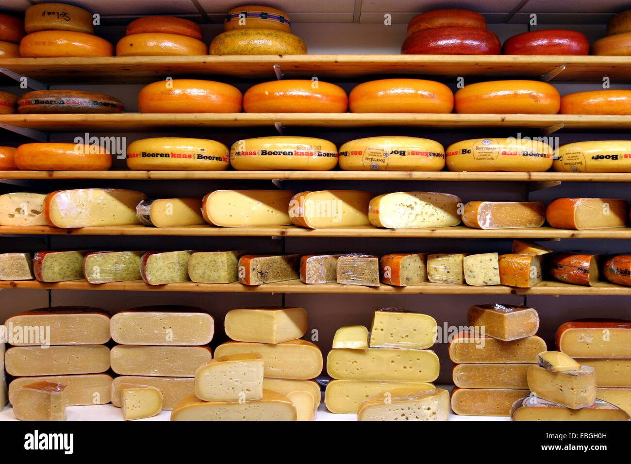 Cheese Display in Shop, Amsterdam, Netherlands Stock Photo - Alamy