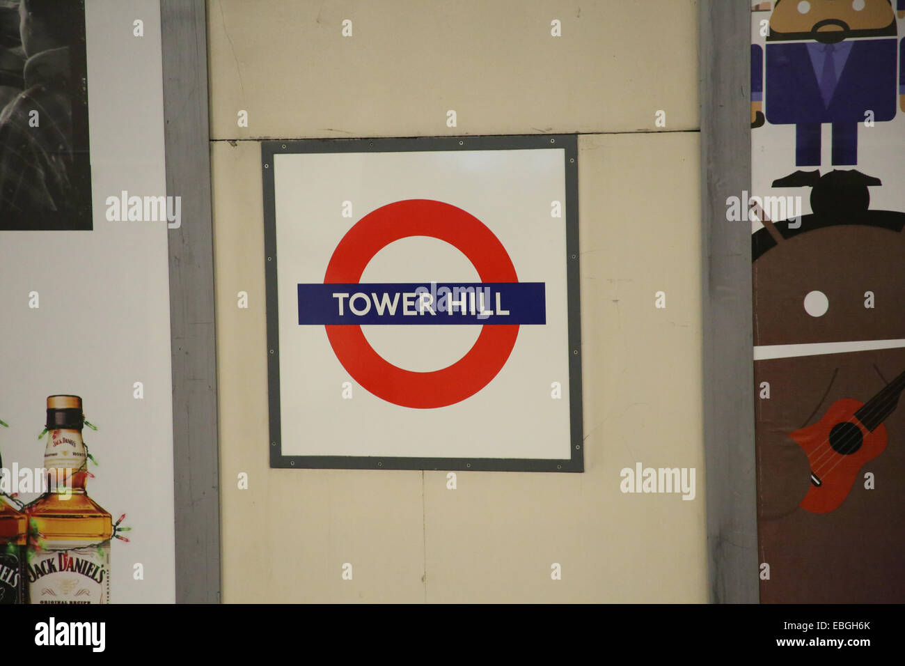 Tower Hill TFL underground sign Stock Photo - Alamy