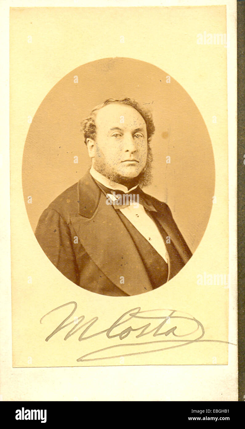 Carte de visite portrait of Sir Michael Costa Stock Photo - Alamy