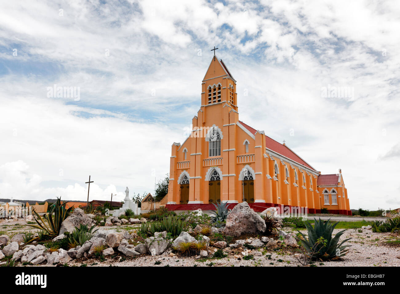 Saint Willibrordus church at Sint Willibrordus village, Curacao Stock ...