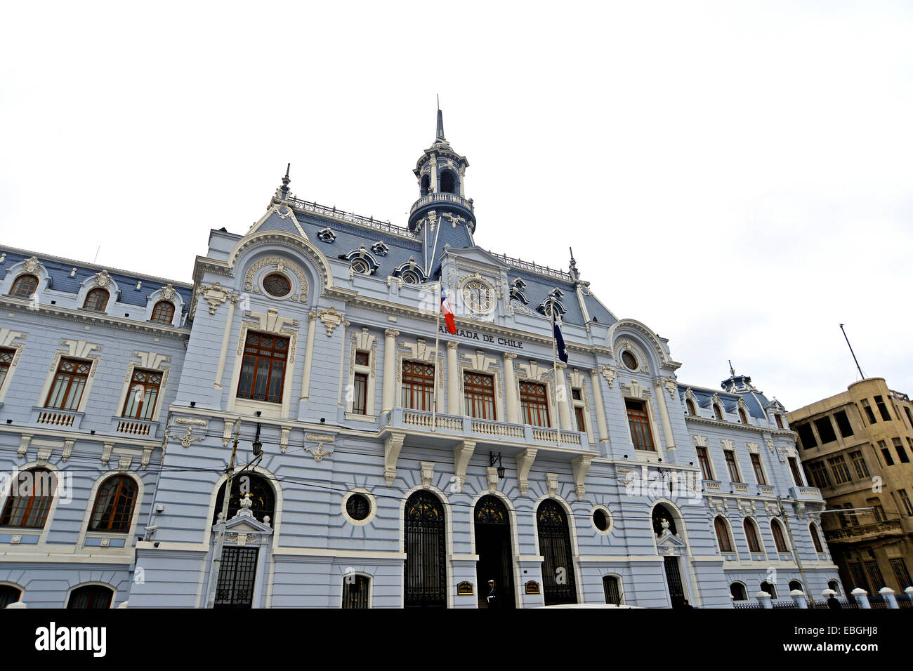 Armada de Chile building Valparaiso Chile Stock Photo - Alamy