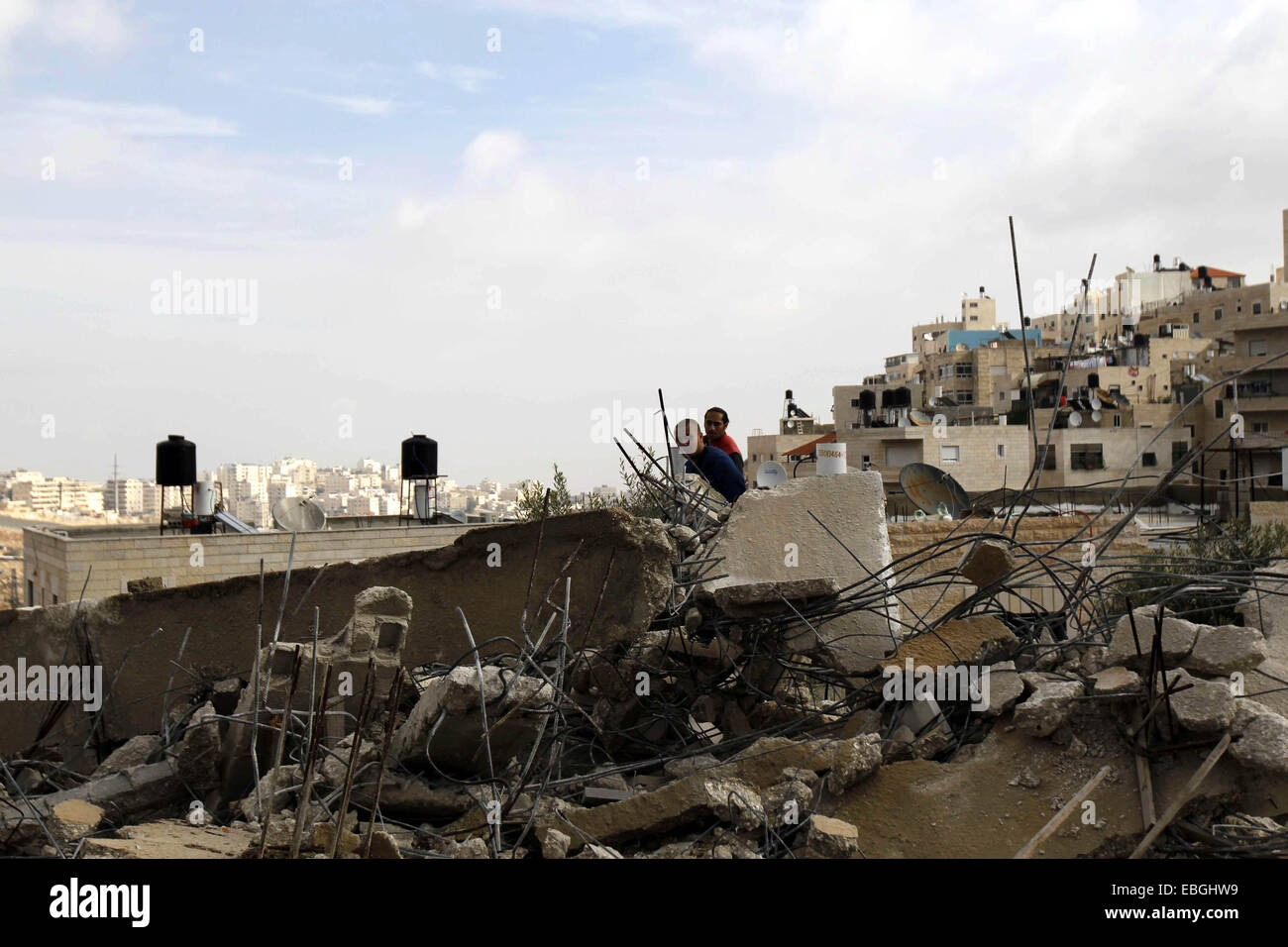 Issawiya, Jerusalem, Palestinian Territory. 1st Dec, 2014. Palestinians ...