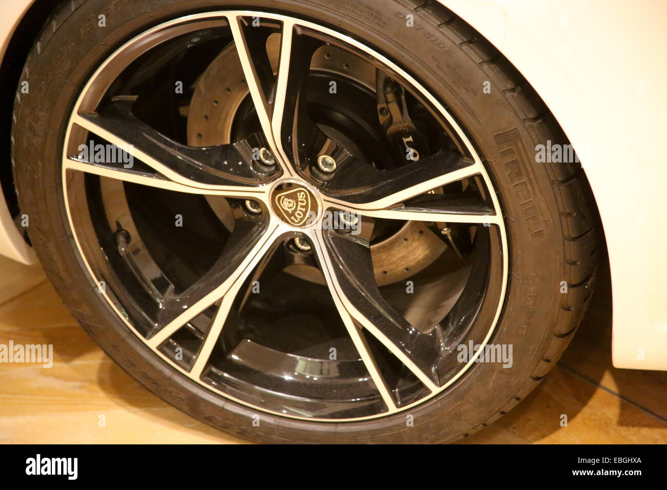 Lotus car wheel and tyre Stock Photo - Alamy