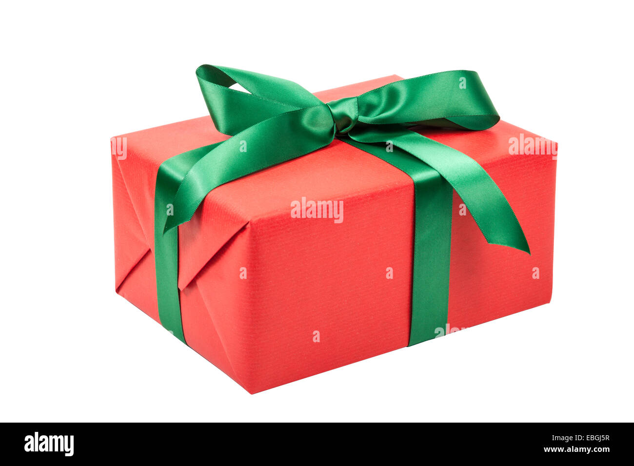 Red festive christmas present Cut Out Stock Images & Pictures - Alamy