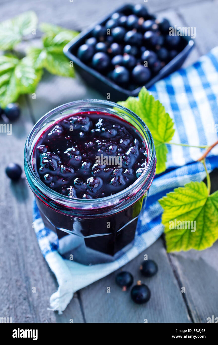 black currant jam Stock Photo - Alamy