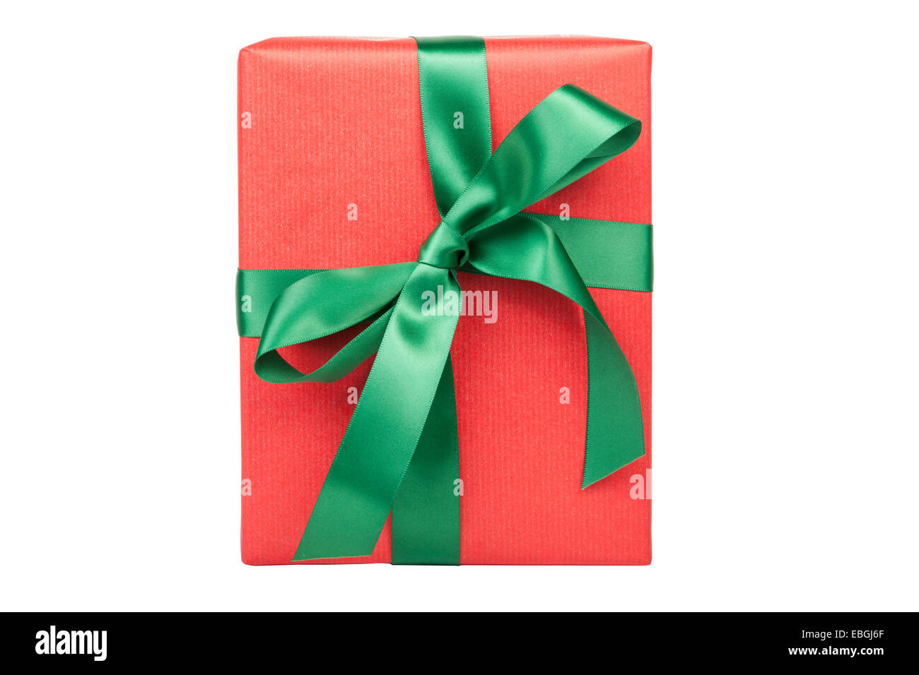 red christmas present on white Stock Photo - Alamy