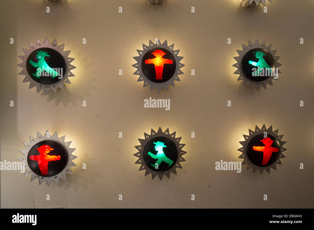 The East German pedestrian traffic light symbols, or‚ ampel men’ are ...
