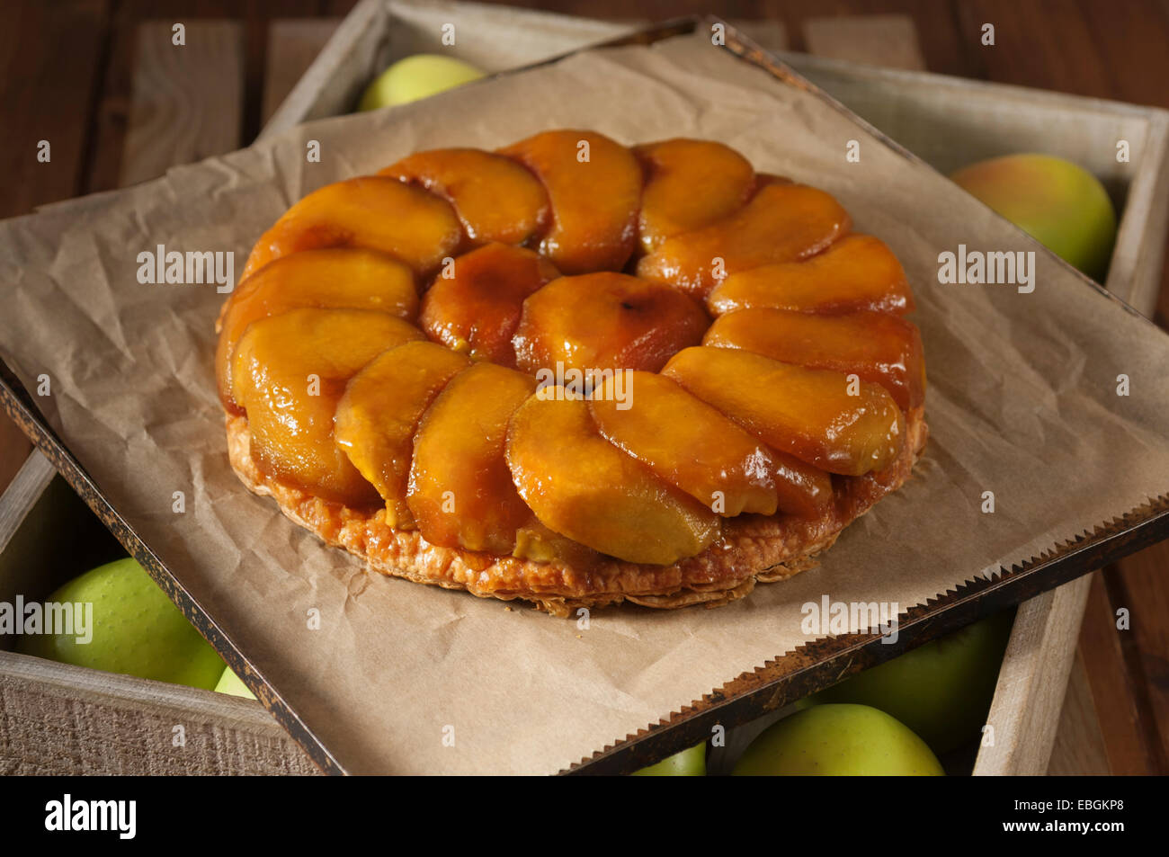 Tarte Tatin. French apple tart Stock Photo - Alamy