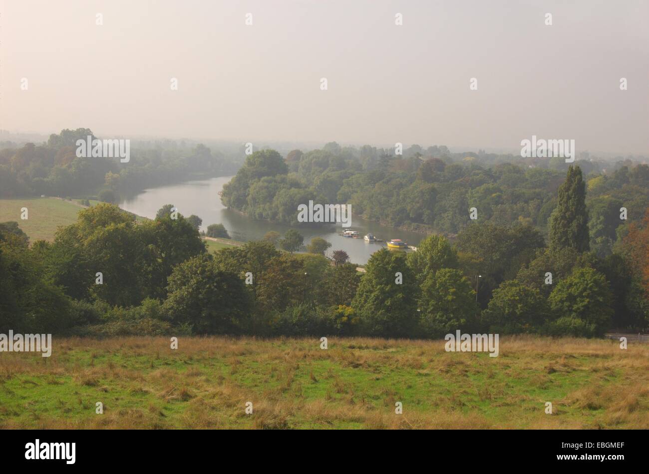 Misty morning at Richmond in London, England Stock Photo - Alamy