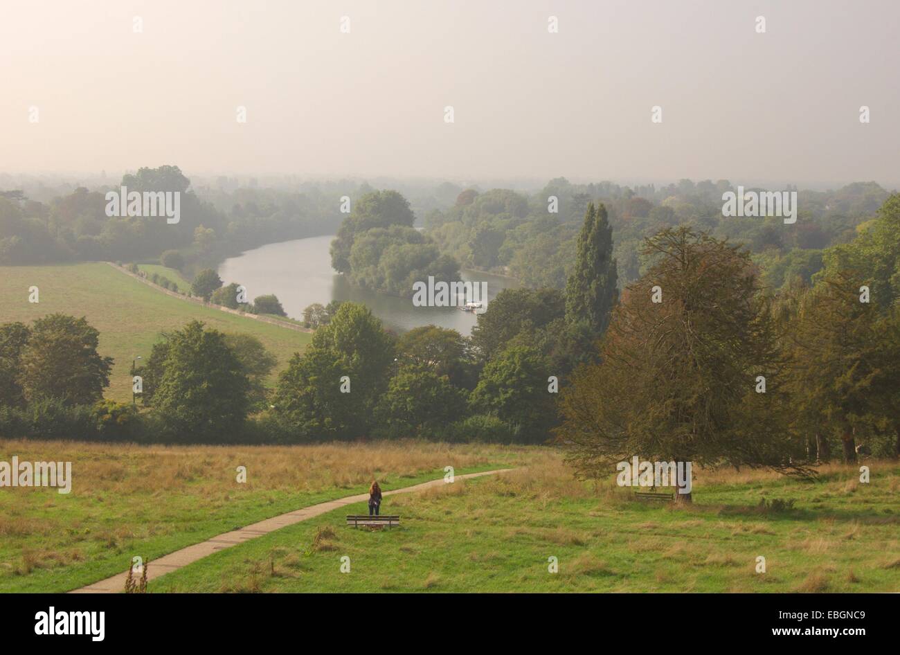 Misty morning at Richmond in London, England Stock Photo - Alamy